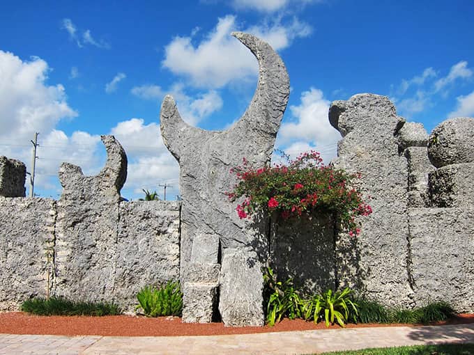 Those coral crescents reaching for the sky like ancient moon worshippers frozen in stone will make you question everything you thought you knew about one-man construction projects.