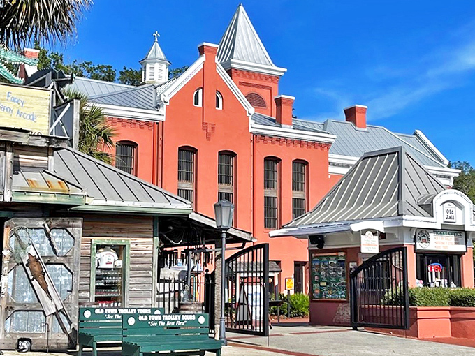 The Old St. Johns County Jail's salmon-colored façade could fool anyone into thinking it's just another charming Victorian building. Surprise—it's where dreams went to die!