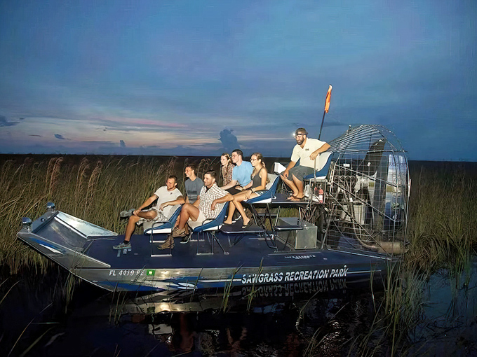 Sawgrass Recreation Park's airboats slice through the Everglades like butter, carrying adventurers into a world where nature still calls the shots.
