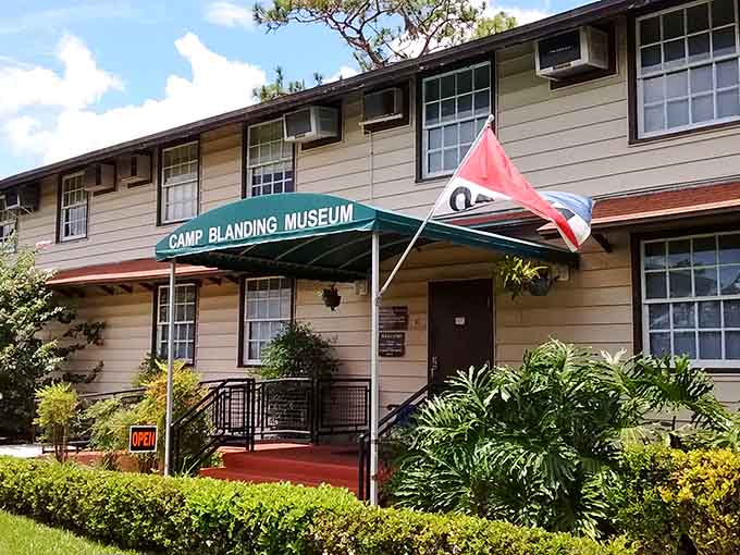 The museum building welcomes visitors with understated dignity, like a veteran who doesn't need to brag about their service.