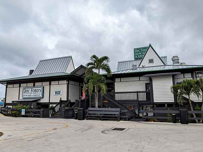 The classic Old Florida architecture sets the stage before you even taste the food, like a movie preview that actually delivers.