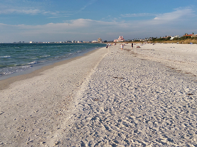 Stretching along Florida's Gulf Coast, Pass-A-Grille's pristine shoreline invites visitors to leave footprints and take memories.