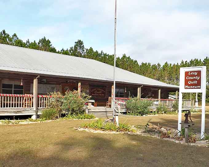 The Levy County Quilt Museum welcomes visitors with classic Florida cracker-style architecture and more charm than a basket full of kittens.
