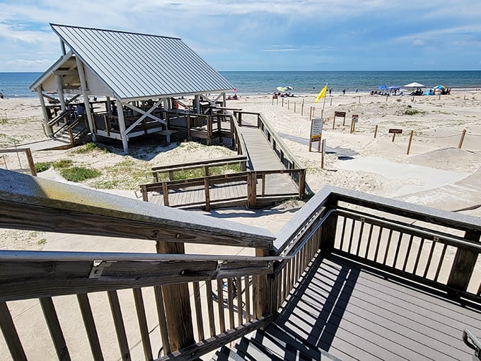 Welcome to paradise: The entrance to Dr. Julian G. Bruce St. George Island State Park, where Florida's natural beauty remains gloriously untouched.