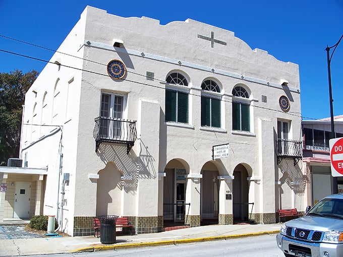 The stately white facade of Leesburg Heritage Museum stands like a time capsule on a quiet street, its mission-style architecture hinting at Florida's Spanish influences.