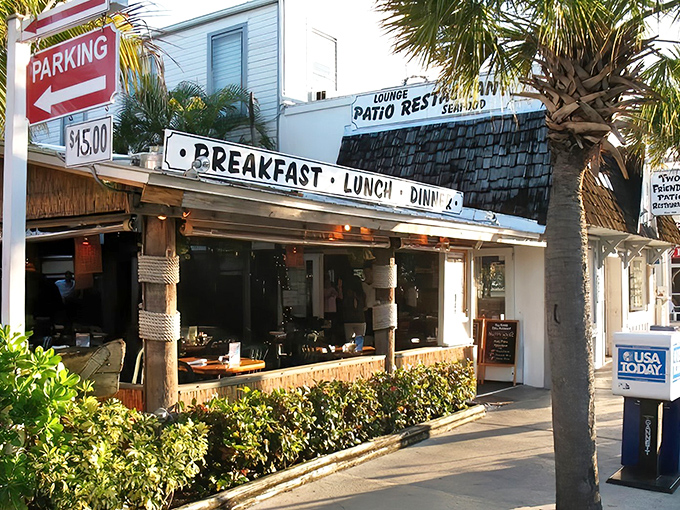 Exterior: The unassuming facade of Two Friends belies the culinary treasures within &ndash; like finding a pearl in the most ordinary-looking oyster.
