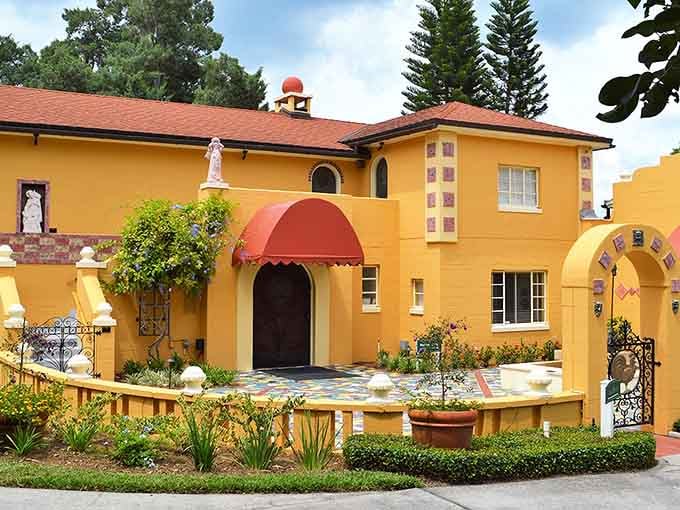 That cheerful yellow facade isn't trying to hide, it's practically waving you over for a Mediterranean escape.