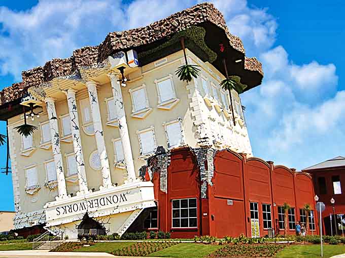 This isn't your architect's mistake &ndash; it's Florida's most gravity-defying museum, standing proudly on its head against the blue sky.