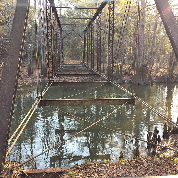 Time and nature collaborate on this haunting masterpiece &ndash; an abandoned river crossing suspended between past and present.