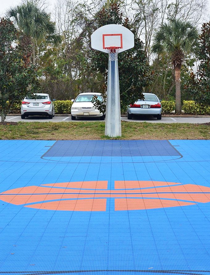 Florida's version of Madison Square Garden: where the humidity ensures everyone's playing water basketball, whether they planned to or not.