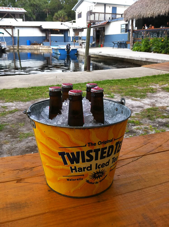 The universal symbol for "good times ahead" &ndash; ice-cold bottles waiting to wash down the day's freshest catches.