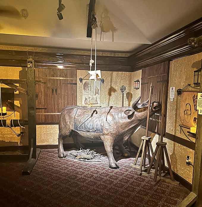 The Brazen Bull: where victims were slowly roasted while their screams sounded like a bull through special acoustics. Ancient sound engineering gone horribly wrong.