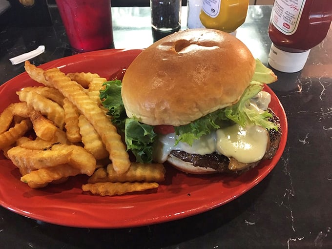 This isn't just a burger &ndash; it's a testament to American ingenuity, where beef, cheese, and bun come together in a symphony of savory perfection.