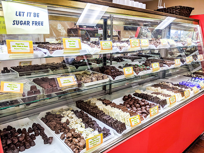 The sugar-free section proves that dietary restrictions don't mean taste restrictions – these treats could fool even the most discerning sweet tooth.