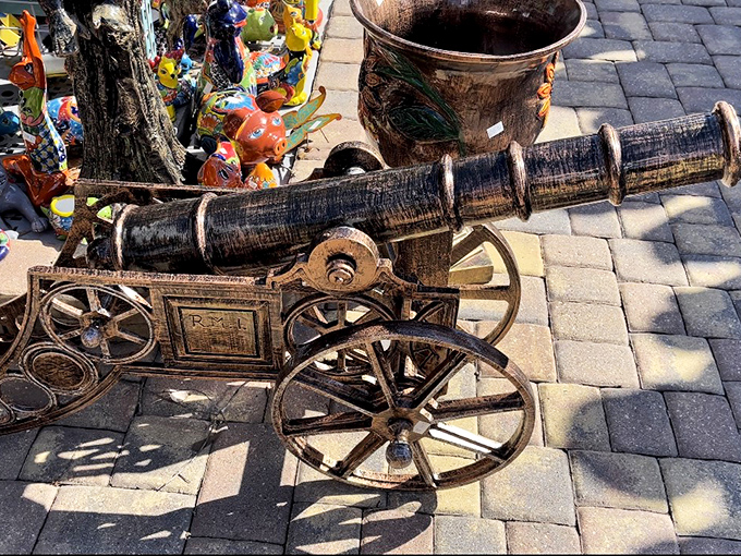 This cannon doesn't fire cannonballs, but it definitely launches conversations &ndash; "Yes, that IS a cannon in my garden. Why do you ask?"