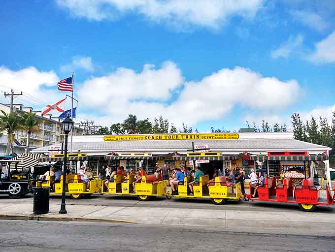 All journeys begin at this charming depot, where visitors trade mainland hurry for island time.