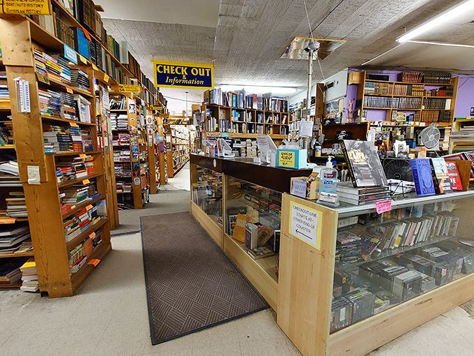Command central: where literary treasures are tallied and traded, the final checkpoint before books begin their journey to new homes.