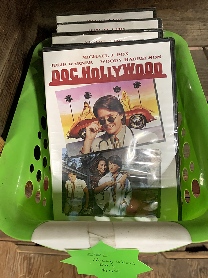 Even the DVD selection feels charmingly anachronistic, "Doc Hollywood" perfectly capturing the small-town magic that surrounds you here.