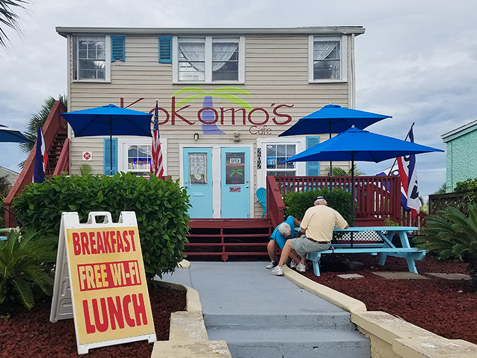 Kokomo's Cafe serves breakfast with a side of local charm, where regulars and tourists bond over coffee and coastal views.
