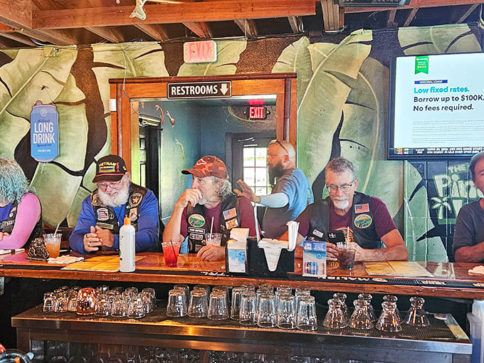 The bar attracts a friendly crowd where everyone seems to know each other, or at least they will by the end of the night.