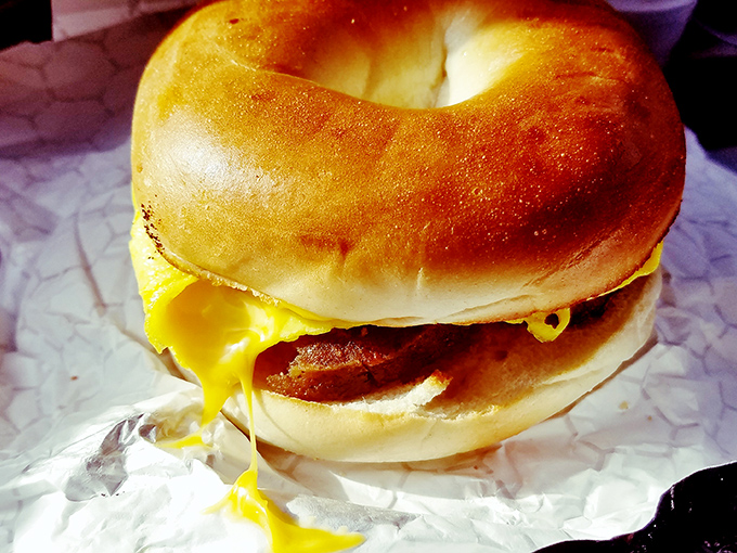 A breakfast sandwich that makes you question every sad drive-thru egg creation you've ever eaten &ndash; cheese melting just so over perfectly cooked sausage.