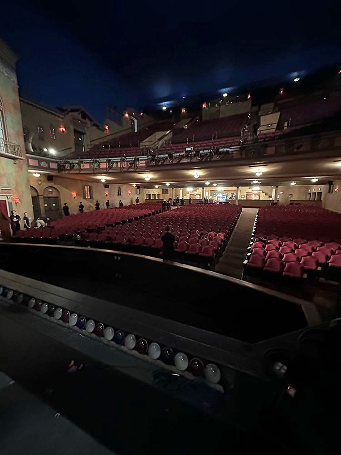 The view from the balcony reveals the full splendor of the auditorium &ndash; a perspective that makes you feel like royalty surveying your kingdom.