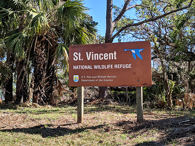 The refuge sign stands as a promise &ndash; what's wild stays wild, a Florida increasingly rare to find.