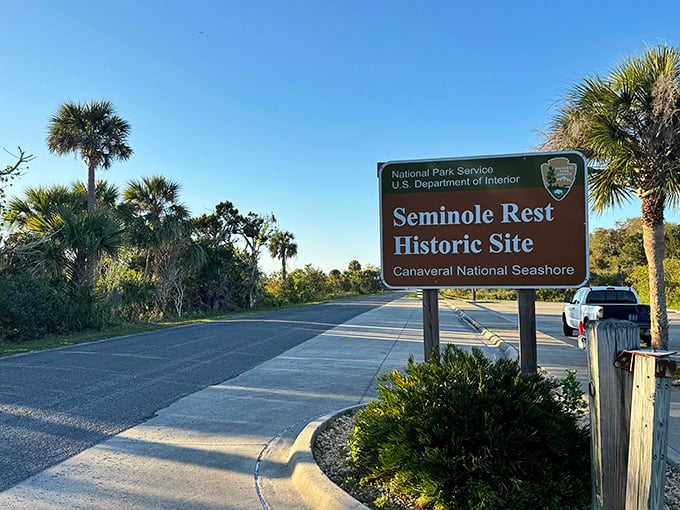 The National Park Service sign stands as a promise &ndash; beyond this point lies authentic Florida, preserved for generations to come.