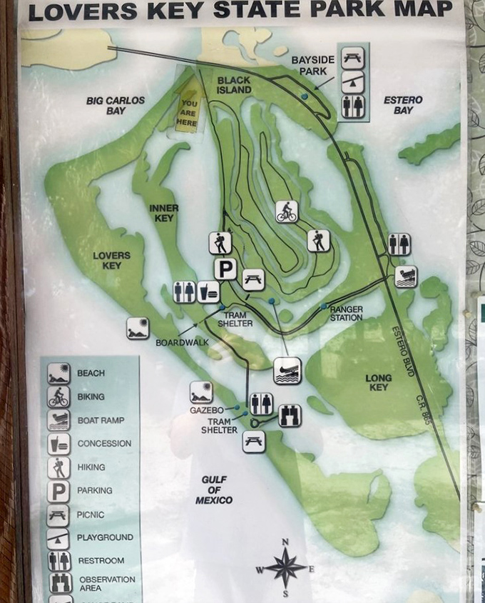 The treasure map to Florida's natural playground &ndash; where X marks every spot worth visiting at Lovers Key.