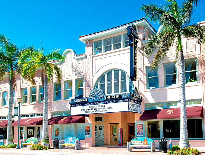 Art deco elegance framed by royal palms &ndash; a cultural landmark that's seen nearly a century of standing ovations.