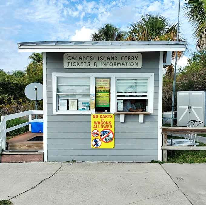 Your ticket to tranquility: The humble ferry booth serves as the gateway between ordinary life and the extraordinary natural wonder that awaits.