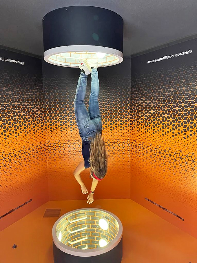 In the Upside-Down Room, visitors appear to defy gravity as they "hang" from the ceiling &ndash; Instagram gold!