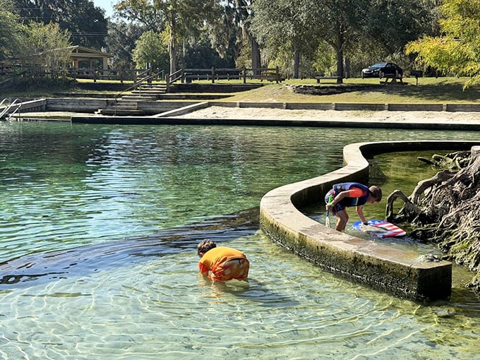 Wading area perfect for those who prefer their nature experiences with a side of cautious toe-dipping.