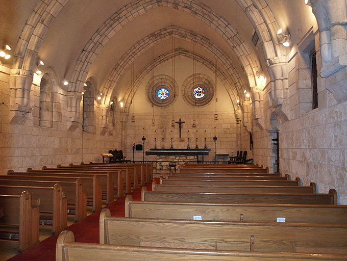 The chapel interior whispers centuries of prayers, a sacred space that somehow feels both ancient and timeless.