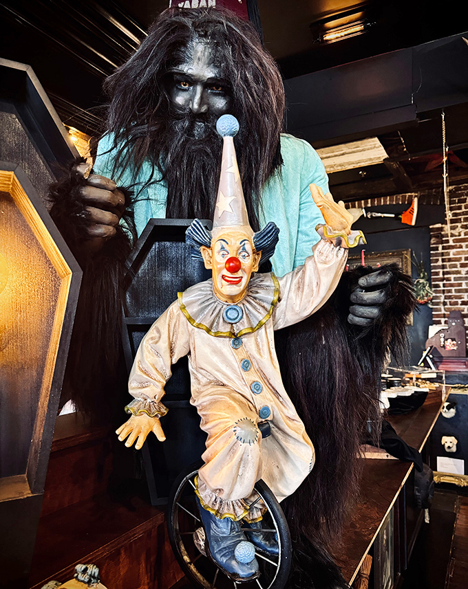 When a creepy carnival figure befriends a vintage clown, you get the kind of nightmare fuel that's somehow also strangely endearing.