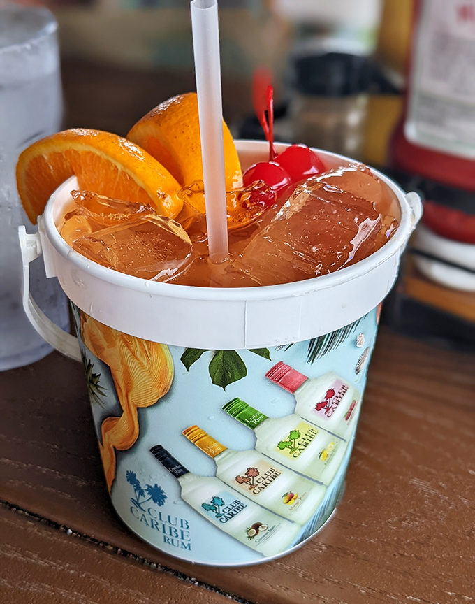 This isn't just a drink&mdash;it's a vacation in a souvenir cup, garnished with fruit and enough rum to make Tuesday feel like Saturday.