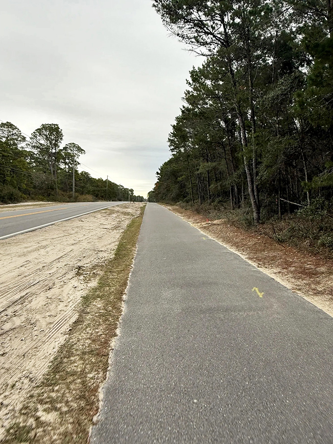 The road less traveled runs parallel to the road more traveled. One for cars, one for contemplation&mdash;choose your adventure accordingly.