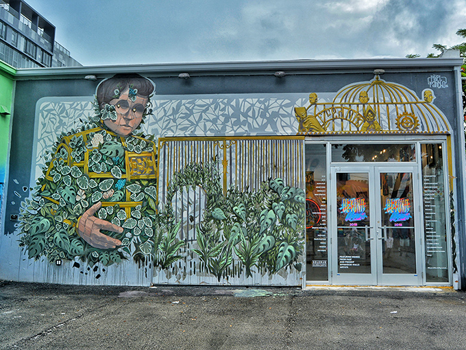 "Beyond Words" indeed &ndash; this verdant mural blends human and plant life in a way that makes you question where nature ends and we begin.