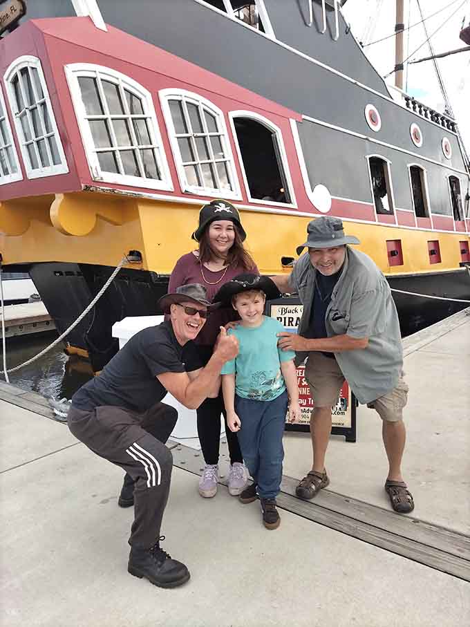 Families pose with crew members, creating photos that'll make everyone else's vacation pictures look disappointingly landlocked by comparison.