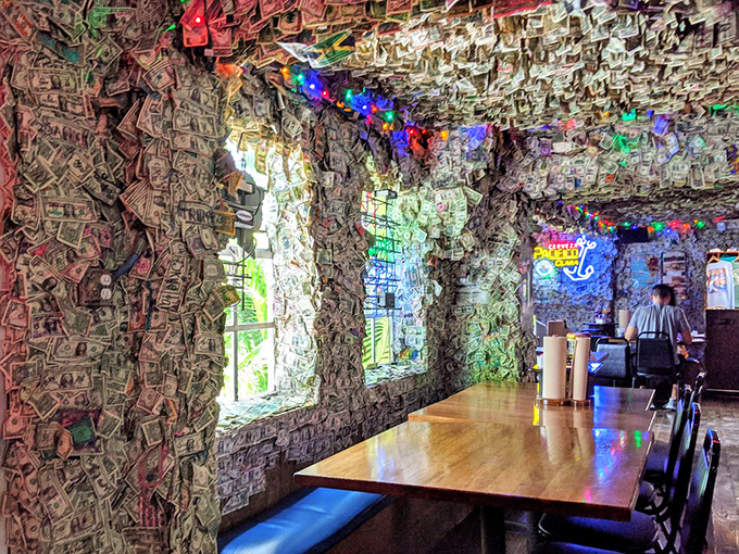 The dining area feels like a secret clubhouse where the admission price is paid in stories and laughter rather than dollars.