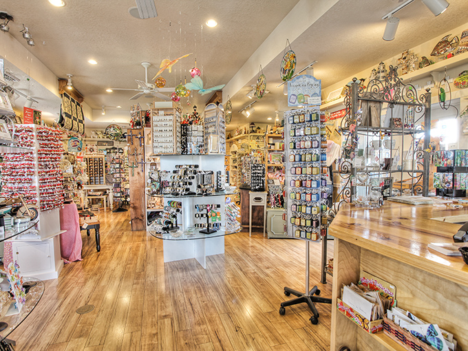 The gift shop sparkles with handcrafted jewelry and decor that makes you realize someone's grandmother has been busy creating beautiful things you suddenly need.