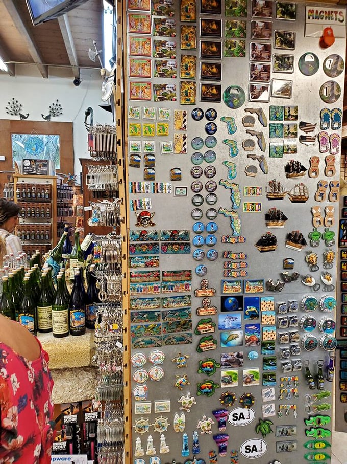 From educational treasures to delightfully kitschy souvenirs, this wall of memorabilia ensures your youth-seeking adventure lives on at home.