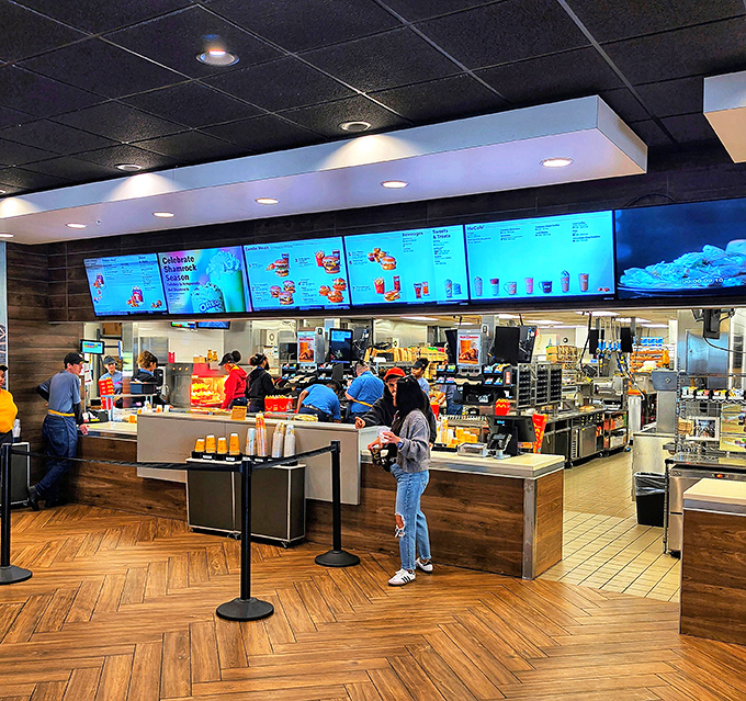 The future of fast food is now&mdash;sleek counters, digital menus, and not a clown in sight.