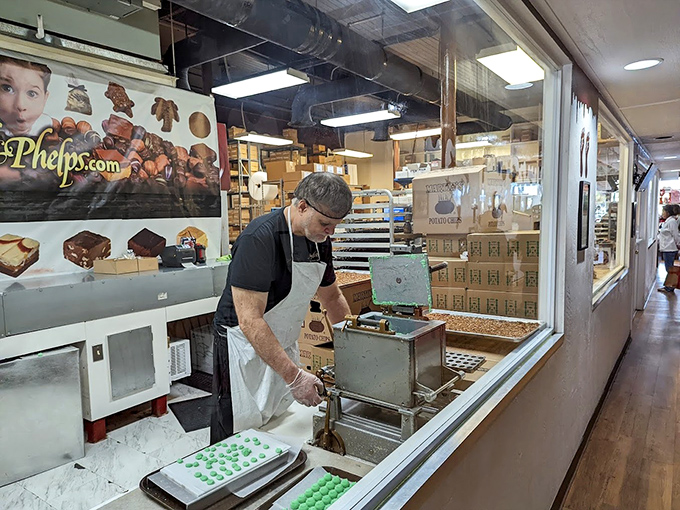 Staff: Watching the chocolate maestro at work is like seeing Michelangelo paint, except you get to eat the masterpiece.
