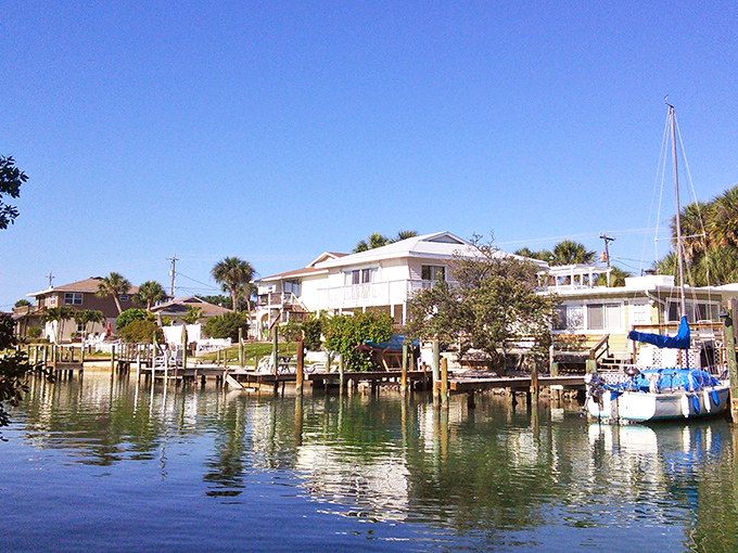 Waterfront homes with private docks create a postcard-perfect scene, where the Florida dream lives on in coastal architecture.