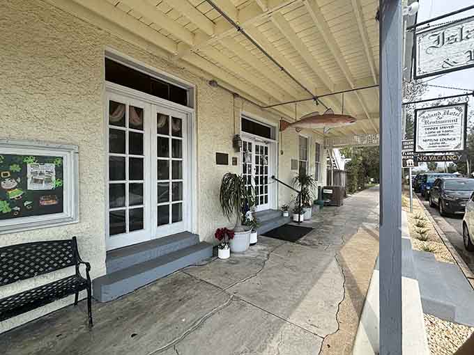 The welcoming entrance invites you to leave the modern world behind and step into a place where time moves at a gentler pace.