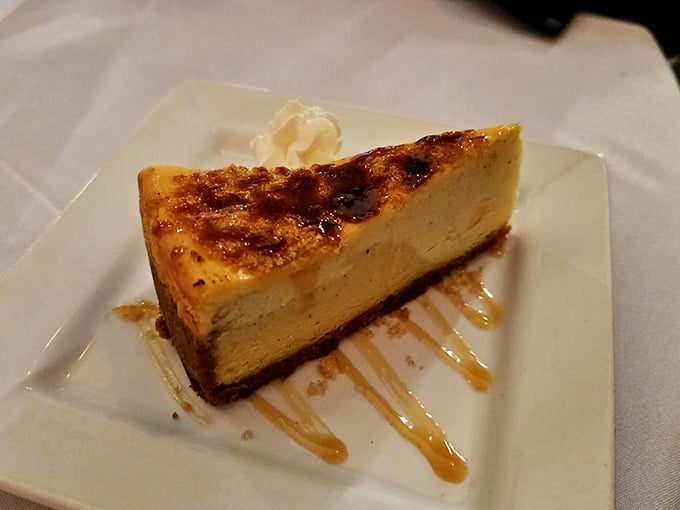 Cr&egrave;me br&ucirc;l&eacute;e cheesecake combines two beloved desserts into one caramelized masterpiece you'll dream about later.