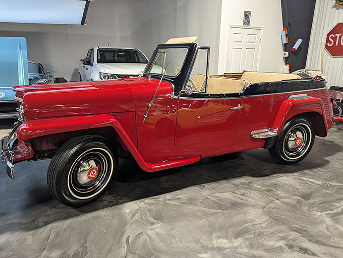 This Willys-Overland Jeepster reminds us of simpler times, when adventure meant open roads and wind in your hair.