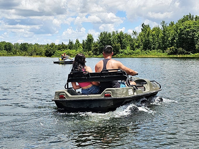 Couples find connection on the water, proving romance can thrive even when horsepower is involved.