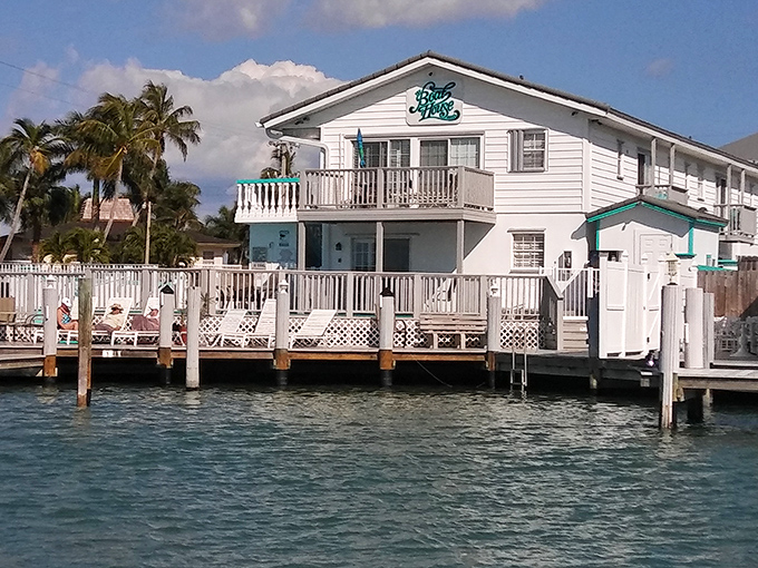 Island charm embodied: This waterfront retreat captures the laid-back essence that draws visitors to Keewaydin's shores.